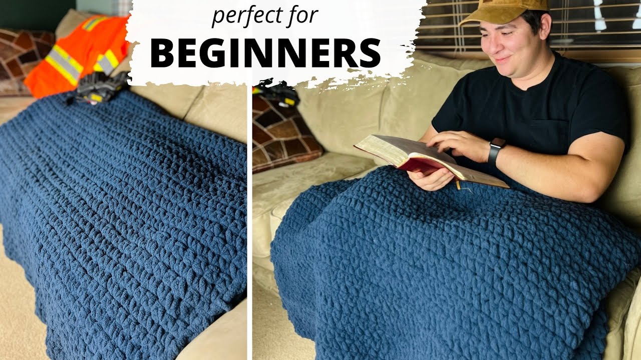 BEGINNER MEN’S CROCHET BLANKET PATTERN / 6 Sizes / + Tips for working ...