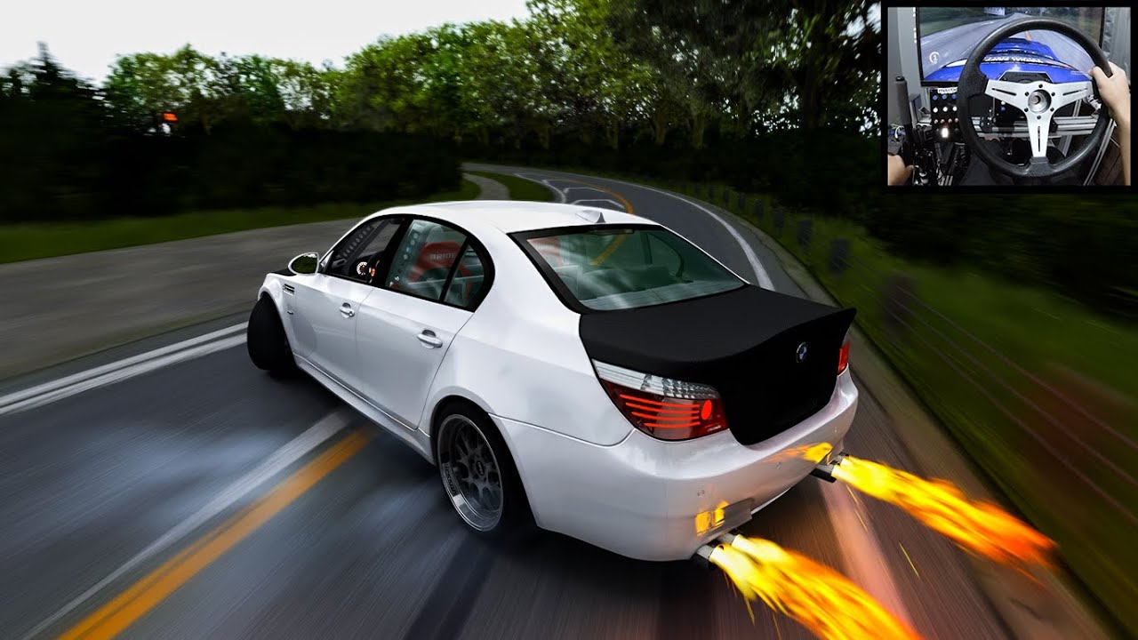 2JZ 1000hp BMW E60 M5 Touge Drifting l Assetto Corsa (CAMMUS - Steering ...