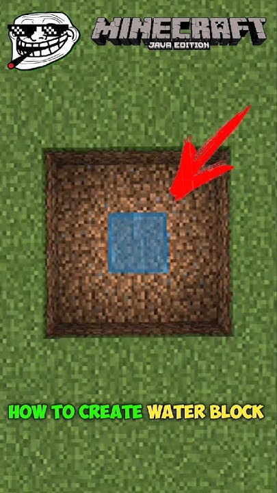 How to create Water block in minecraft || #minecraft #shorts # ...