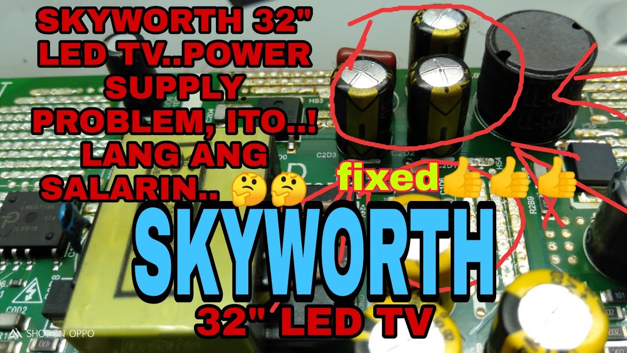 SKYWORTH 32" LED TV POWER PROBLEM.#geotechofficial #skyworth # ...