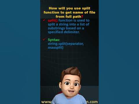 #44 How will you use split function to get name of file from full path | Python Interview ...
