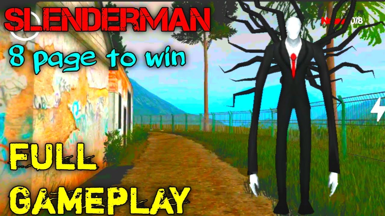Slender Man 8 Page To Win Full gameplay - YouTube