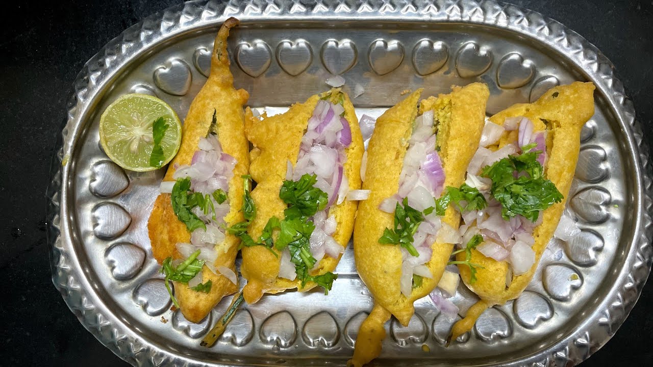 How To Make Mirchi Bajji ¦ Stuffed Mirch Bajji ¦ Mirchi Bajji Recipe By ...