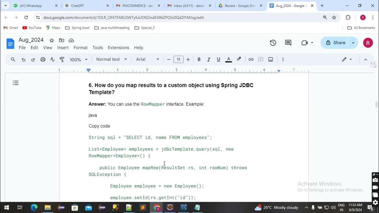 Java Interview Question and Ans | 15 important spring jdbc template interview questions and ...