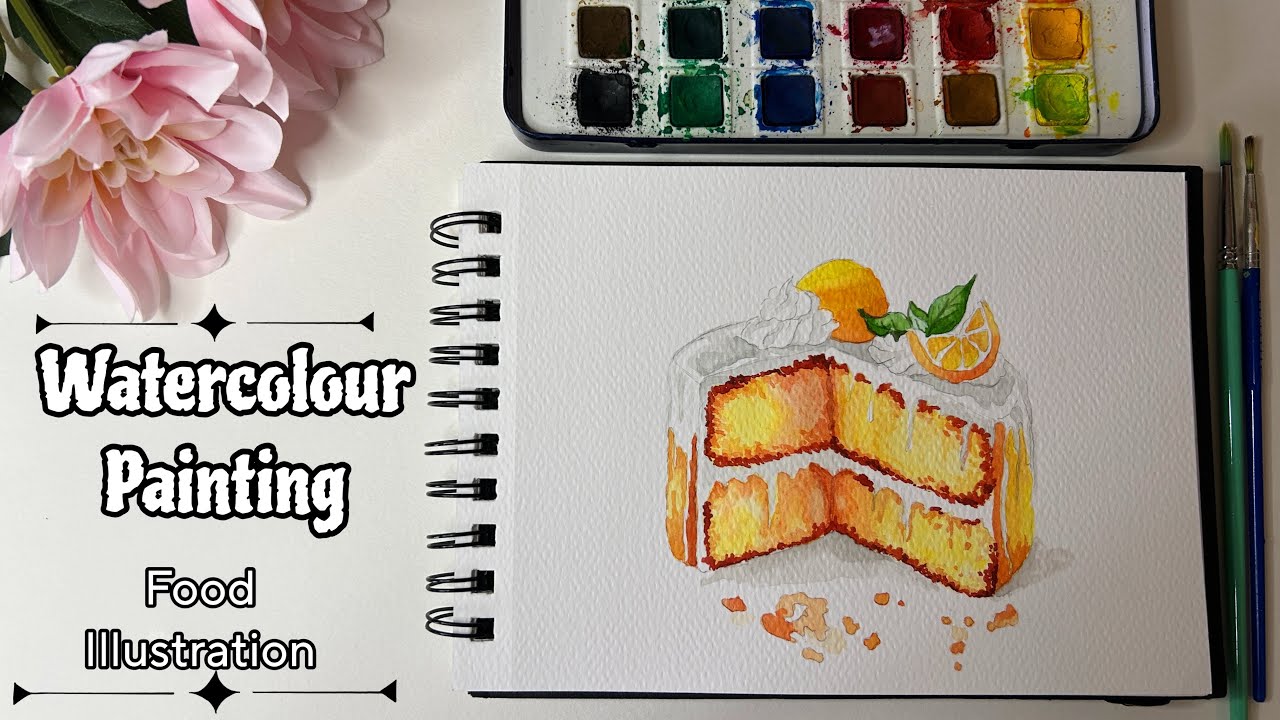 🎨 Watercolour Painting | Food Illustration | Easy Painting for ...
