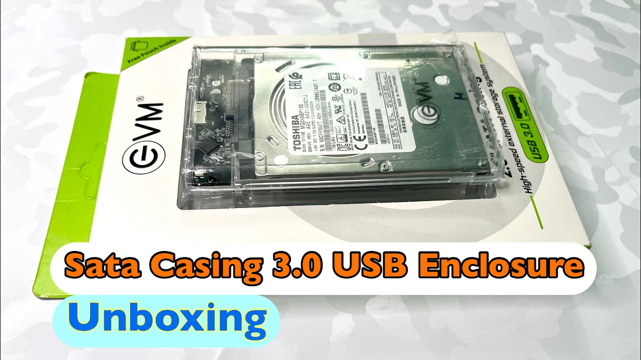 EVM Sata Casing 3.0 USB Enclosure Unboxing || External SSD & HDD Case ...