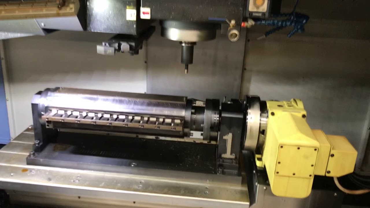 Doosan DNM 5700 CNC Vertical Machining Center w/ 4th axis - YouTube