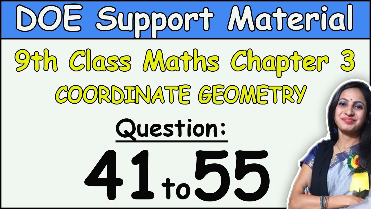 DOE Support Material Solution | Class 9 Maths Chapter 3 Coordiante ...