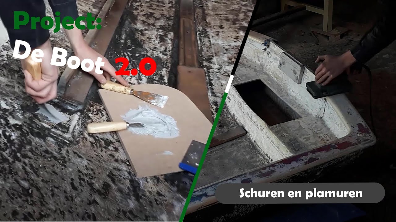 Project: De Boot 2.0 #2 De boot schuren en plamuren - YouTube