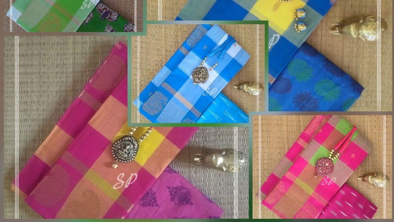 Chettinad Checked Kandangi Sarees with fancy border - YouTube