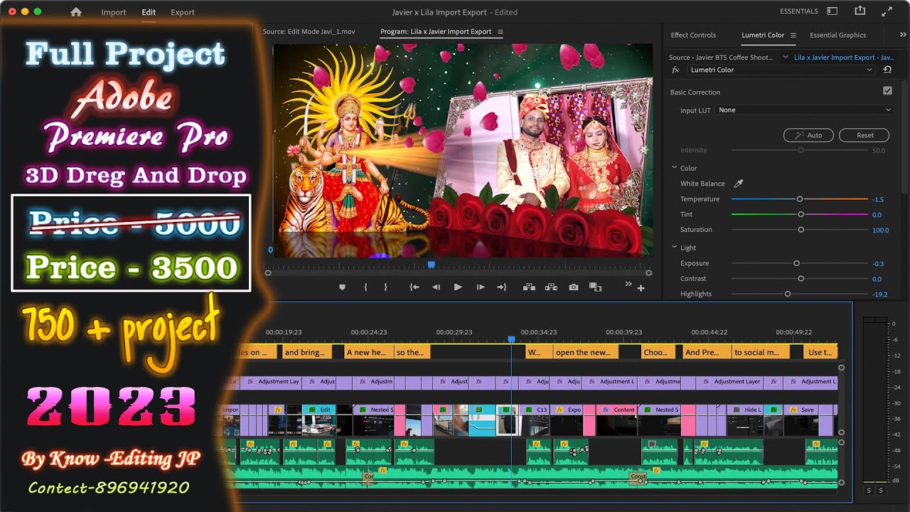 premiere pro dreg and drop project 2023! cinematic project premiere pro ...