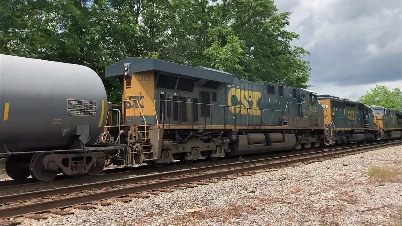 CSX 401 SB Manifest Train Triple DPU Alright Plus Train Meet CSX I038 Double Stack NB With Buddy ...