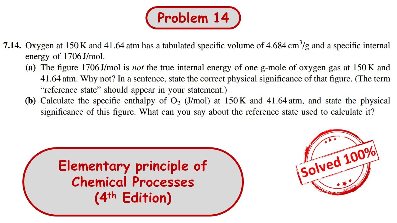 Oxygen at 150 K and 41.64 atm has a tabulated specific volume of 4.684 ...
