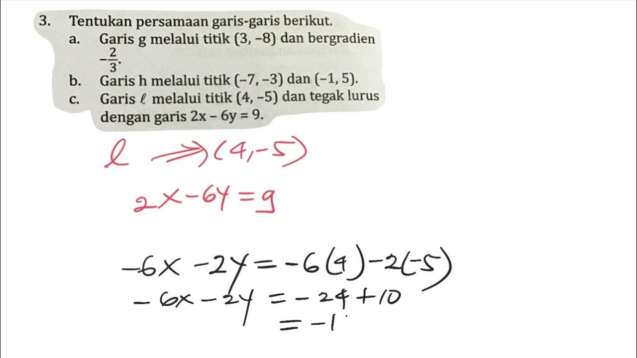 Tentukan Persamaan Garis L Melalui Titik 4 5 Dan Tegak Lurus Dengan tentukan-persamaan-garis-l-melalui-titik-4-5-dan-tegak-lurus-dengan