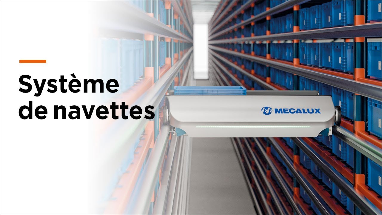 Système de navettes - stockage automatisée pour bacs - YouTube