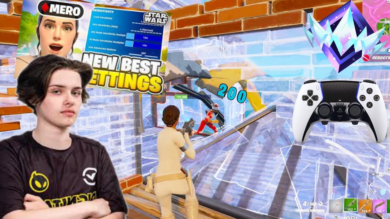 Mero SETTINGS on PS5 Fortnite Unreal Reload + Dualsense Edge (4k 120FPS ...