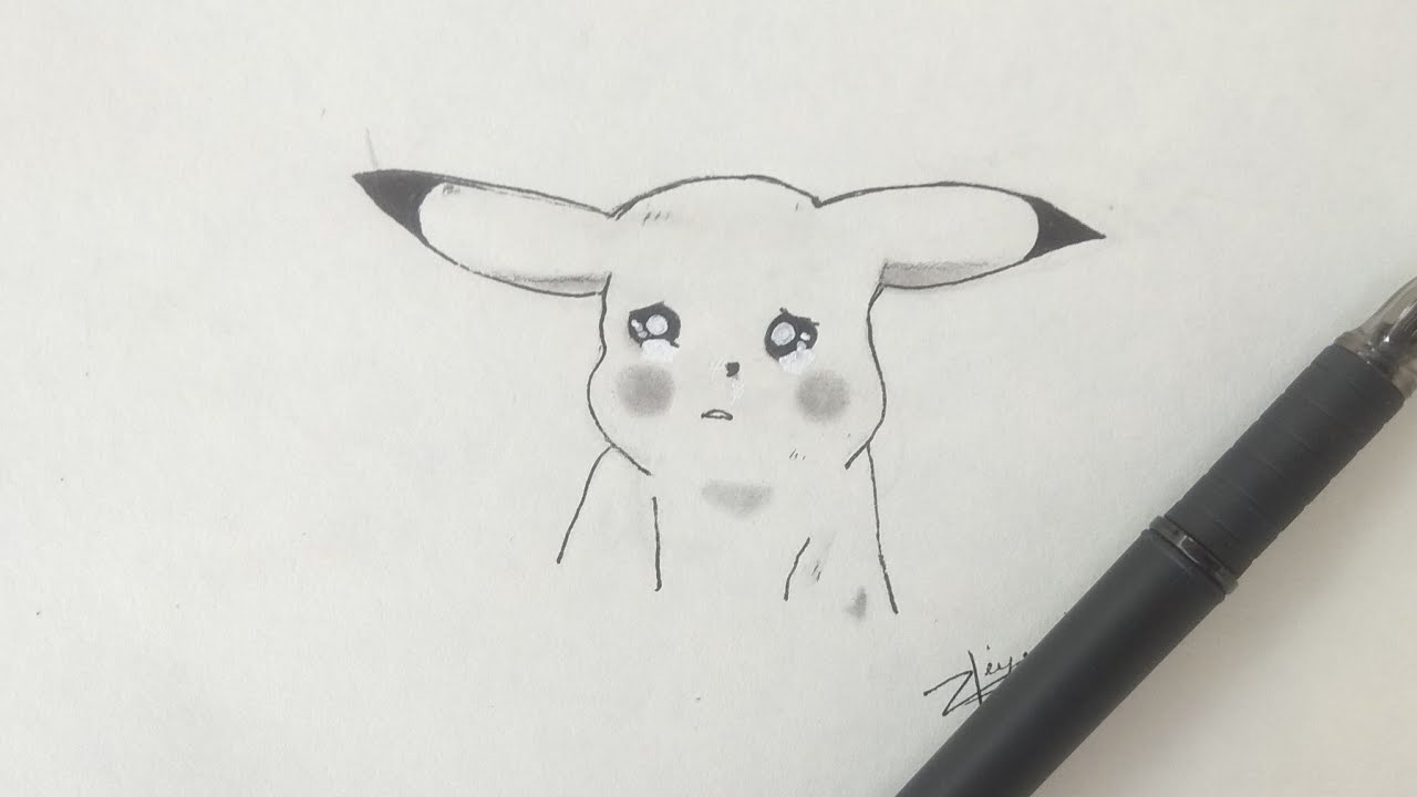 Sad Pikachu Drawing
