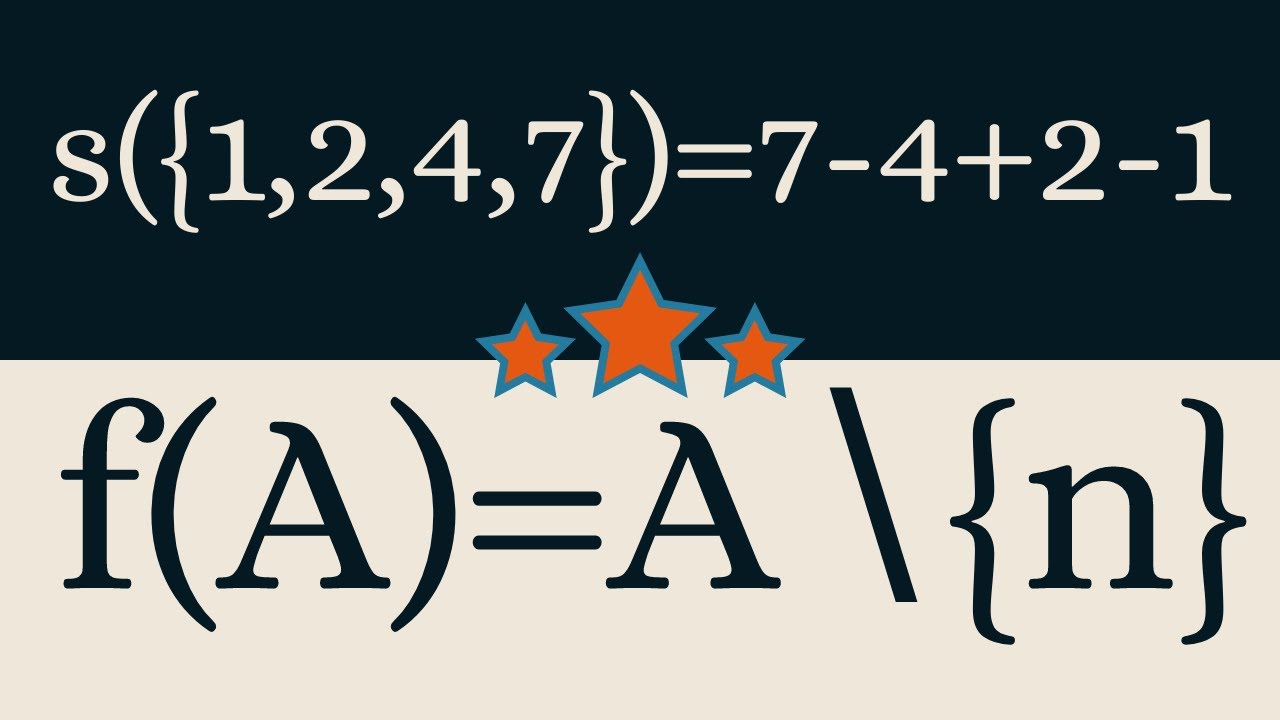 on the alternating sum of subsets. - YouTube