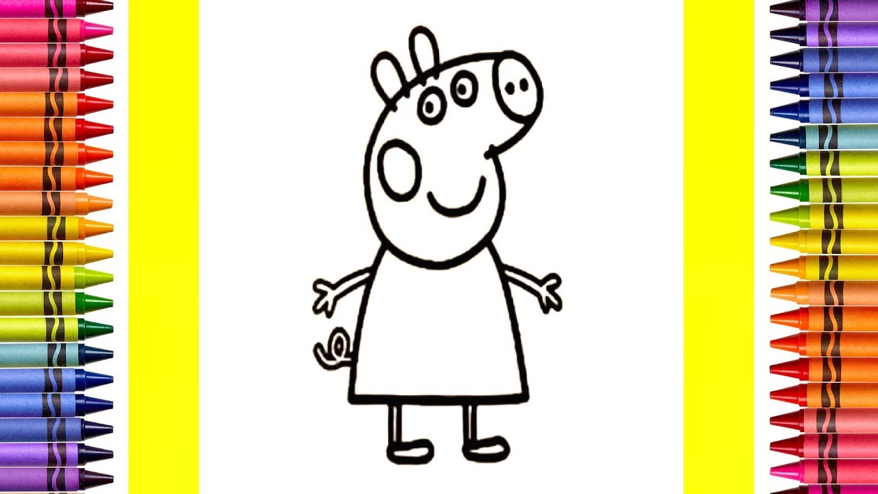 The Coloring Couple Presents: Coloring Peppa Pig How to Color Peppa Pig ...