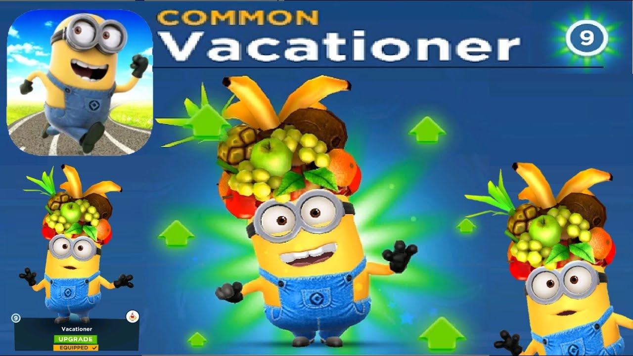 Despicable me Minion rush Vacationer Level Up Costume gameplay ...