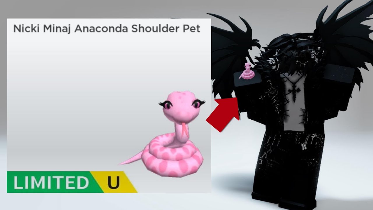 วิธีรับไอเท็ม ROBLOX Nicki Minaj Anaconda Shoulder Pet ฟรีทันที (UGC ...