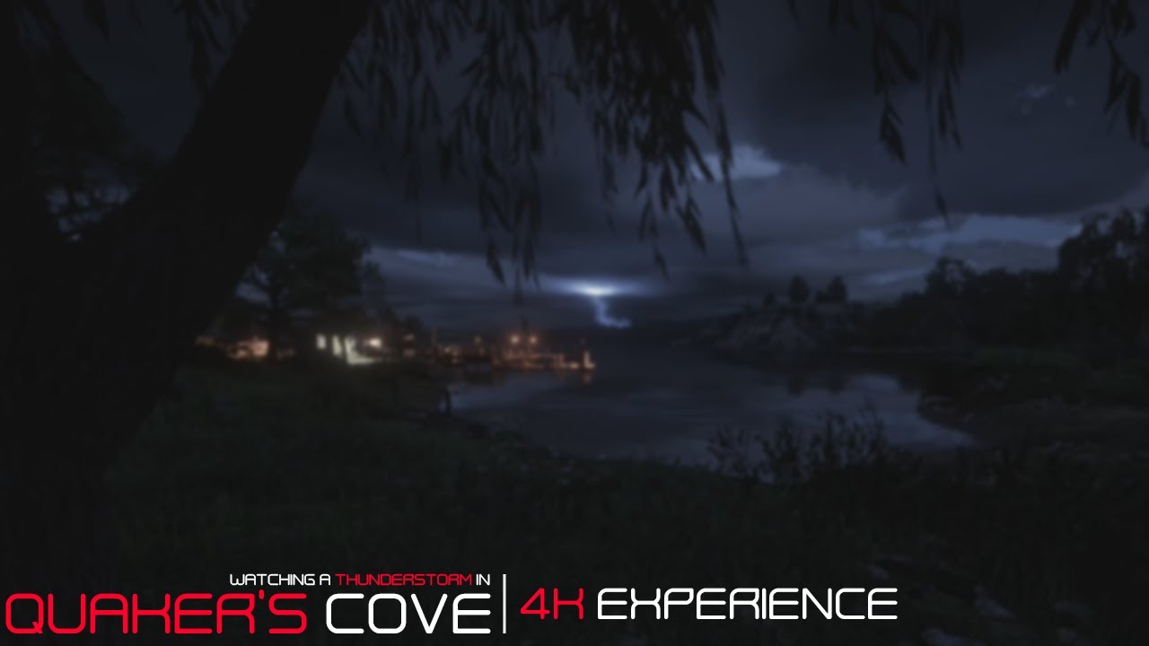 Red Dead 2 Ambience (A Thunderstorm in Quaker's Cove) 4K Experience ...