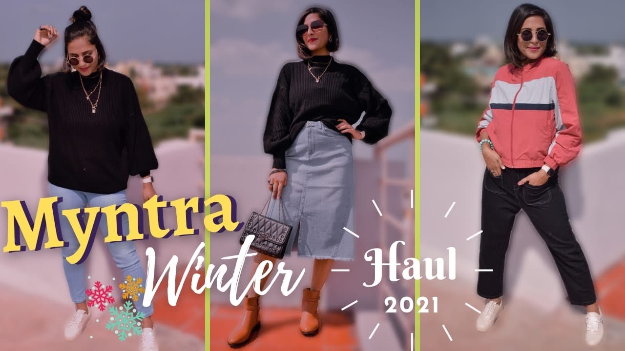 Myntra Winter Wear Shopping Haul | Myntra try on Haul | Myntra Winter ...