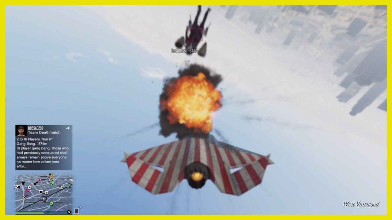 GTA FIVE ONLINE DESTROYING JET PAC WITH A MISSILE HEAD SHOT GRAND THEFT ...