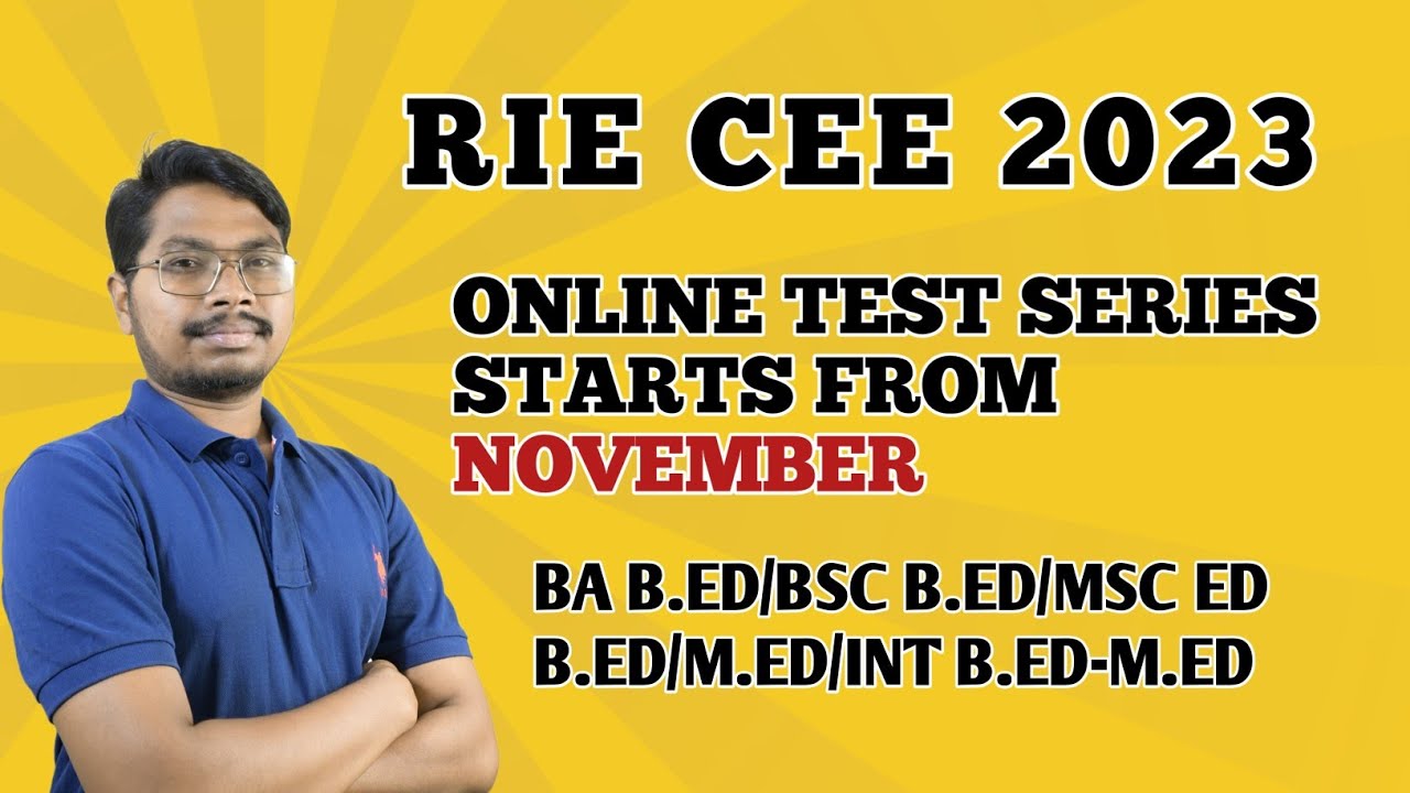 RIE CEE 2023 || ONLINE TEST SERIES LAUNCHED TODAY. WILL START SOON ...