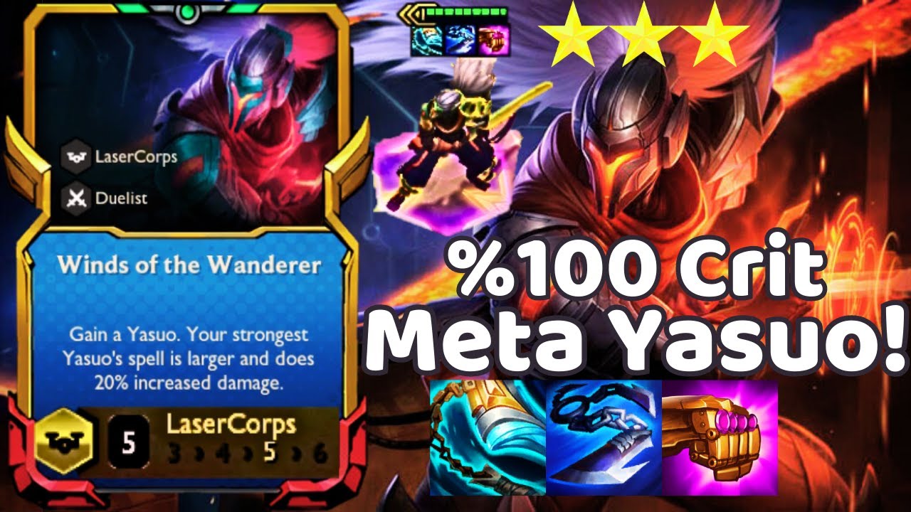 Nihius Tft ⭐⭐⭐ 100 Crit Yasuo Cary With 5 Lazercorps Team Tft Set