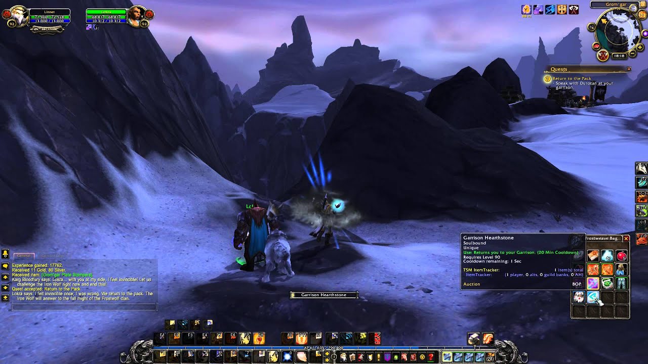 Return to the Pack Quest Playthrough - Frostfire Ridge - YouTube