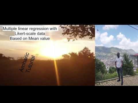 How to do linear regression with likert scale data based on its mean (Amharic tutorial) - YouTube