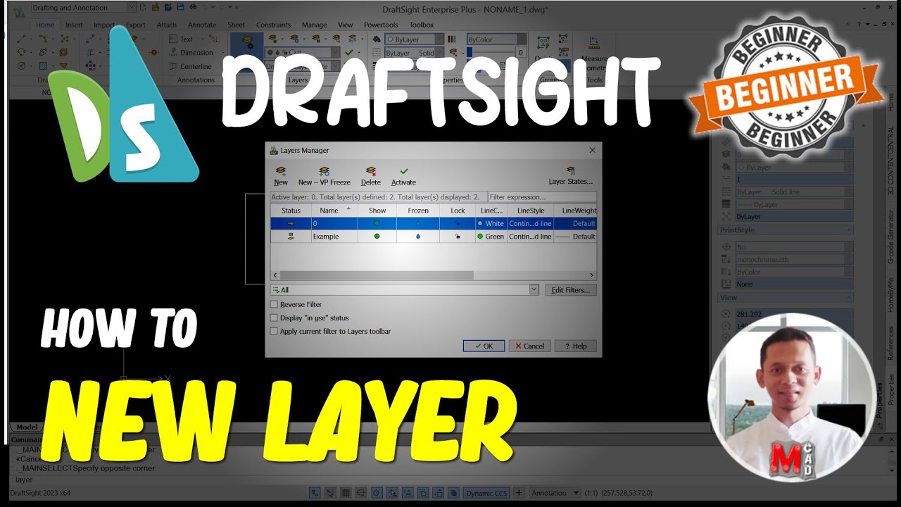 Draftsight How To New Layer - YouTube