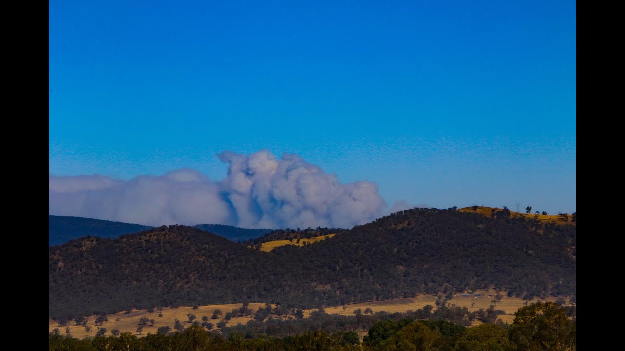Monaro Plains Bush Fire Clouds seen on Monday 03-02-2020 - YouTube