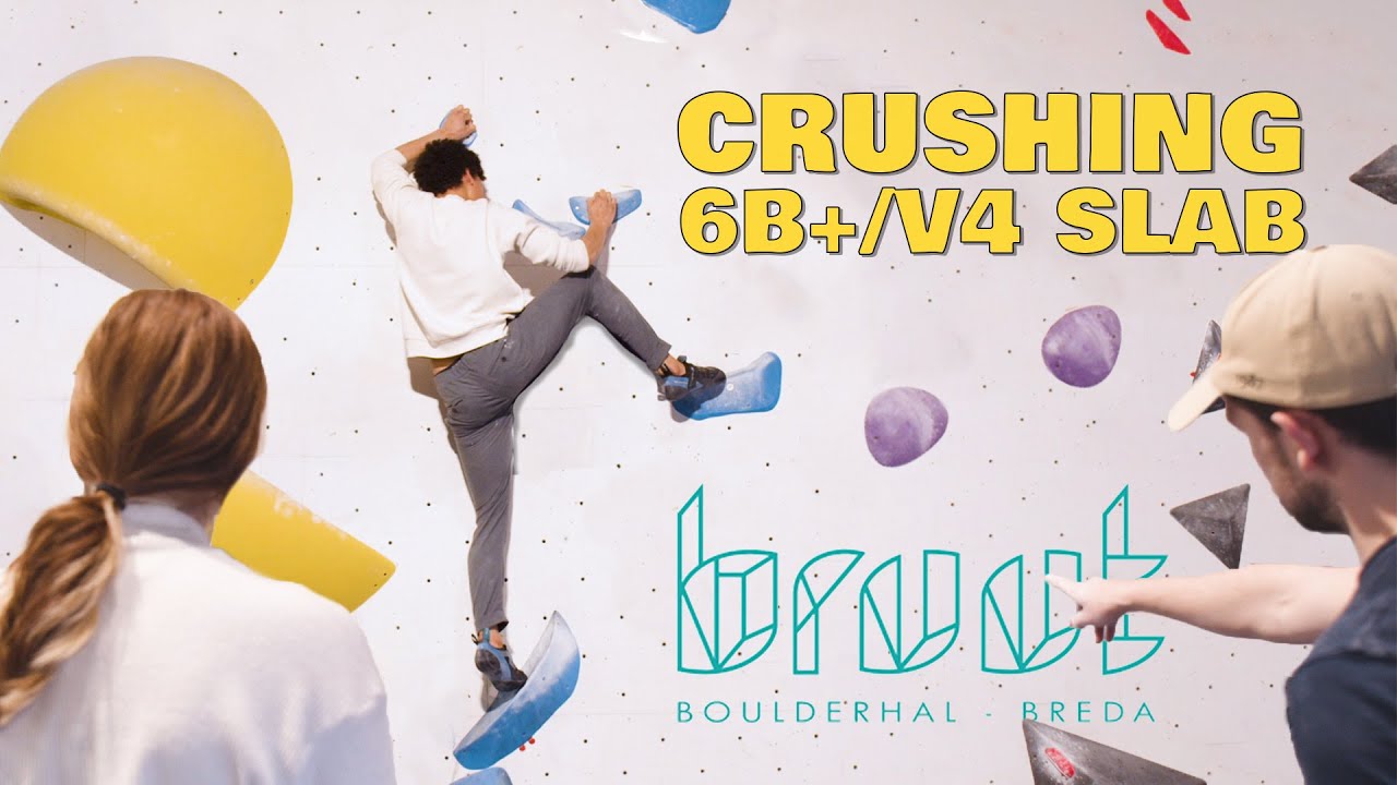 How we crushed a 6B+/V4 slab II @Boulderhal Bruut Breda - YouTube