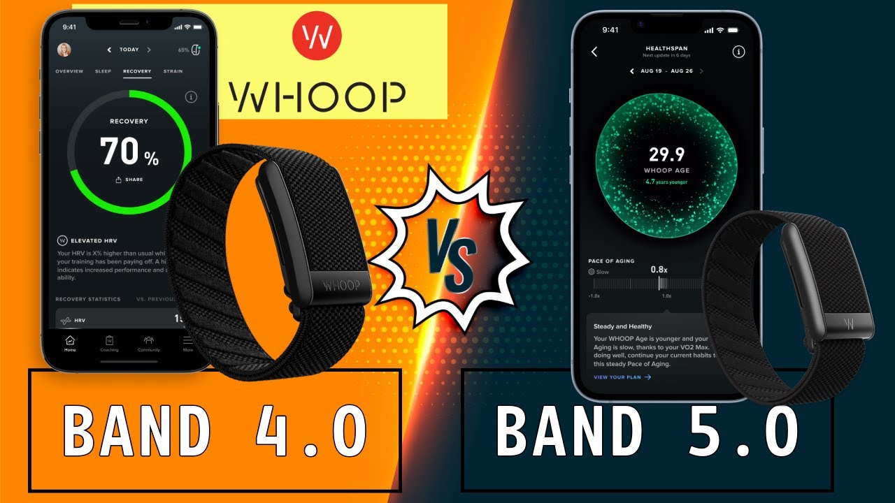 Whoop Band 5.0 vs 4.0- What's New! Side By Side Comparison! - YouTube