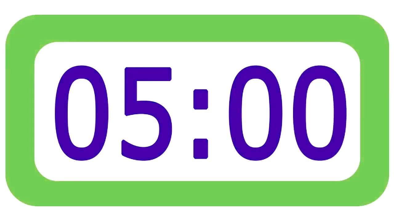 5 Minutes Countdown Timer with Alarm Bomb Sound colour ⏰🔔 - YouTube