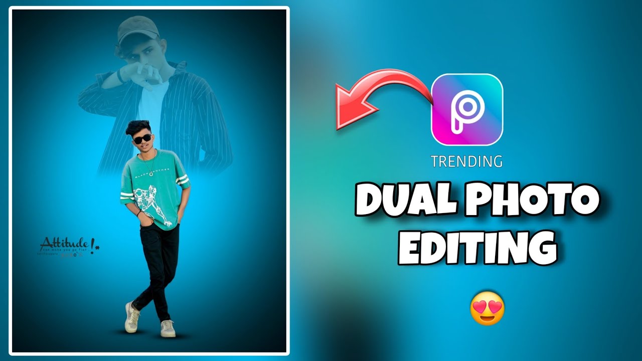 Creative Dual Photo Editing in PicsArt || PicsArt New Dual Photo ...