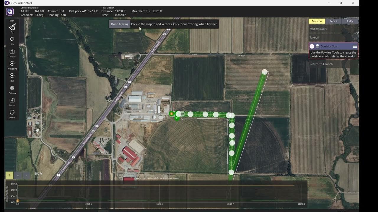 QGroundControl - Ardupilot Corridor Scan - YouTube