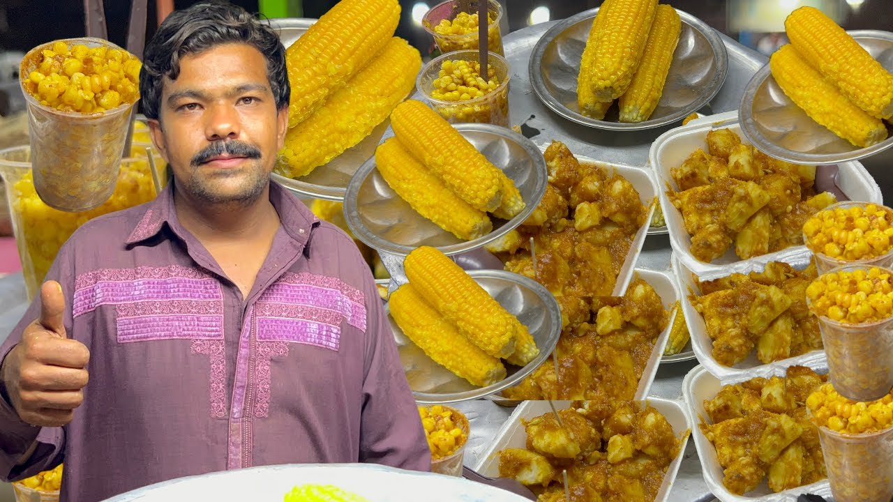 How to Make Corn Chaat with Sweet Potatoes | Pakistan Food Street ...