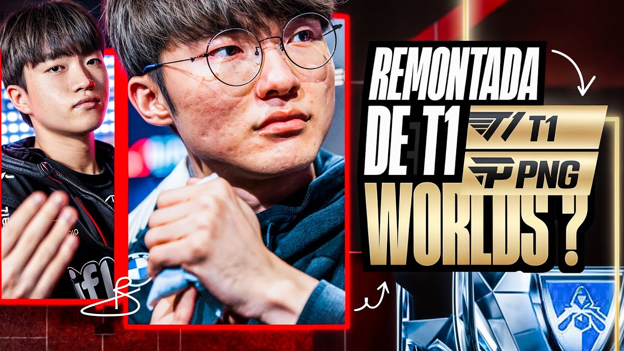 T1🏆LA REMONTADA DE T1 AUX WORLDS, 2 DEFAITE = ÉLIMINÉ ! (T1 vs PNG ...