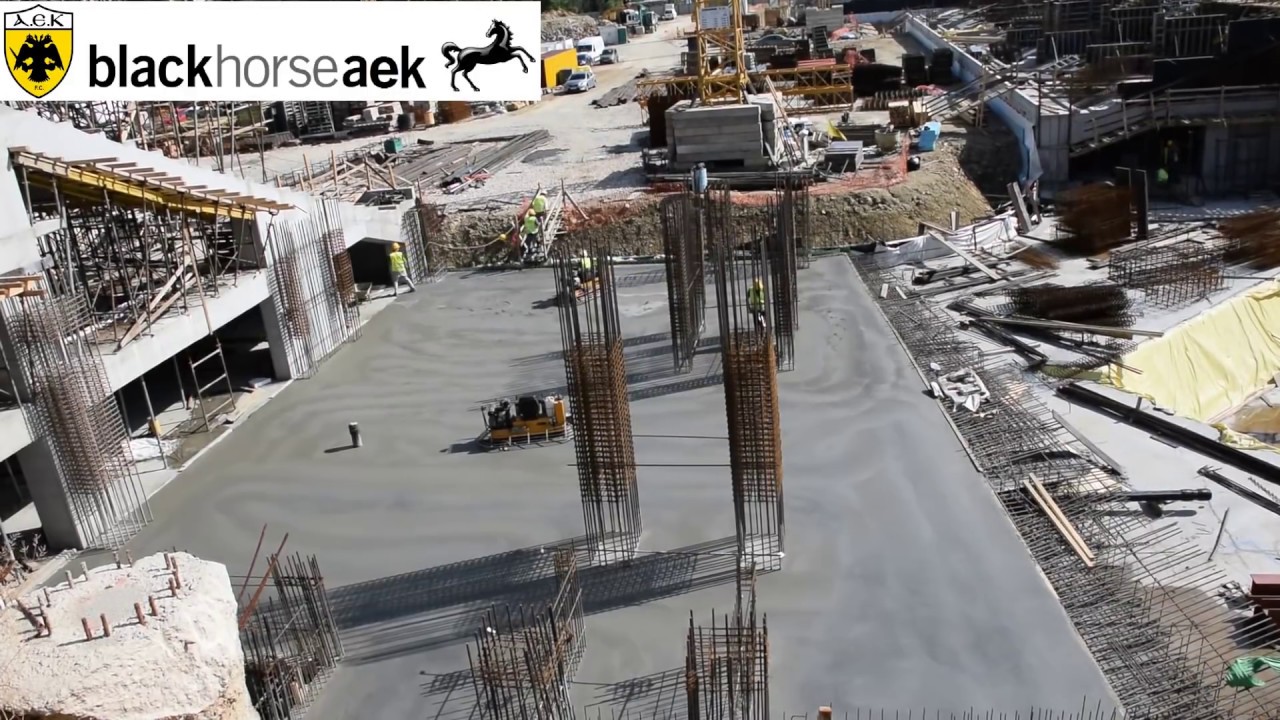 ΓΗΠΕΔΟ ΑΕΚ ΑΓΙΑ ΣΟΦΙΑ 09/05/18 (part 4)Στρώση του 1ου μπετού στην 21 κ ...