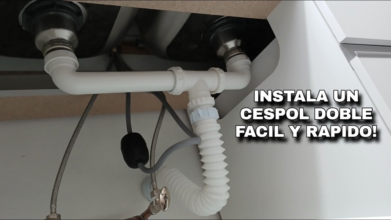 COMO INSTALAR CESPOL PARA TARJA DOBLE - YouTube