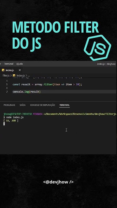 COMO USAR MÉTODO FILTER NO JAVASCRIPT - YouTube