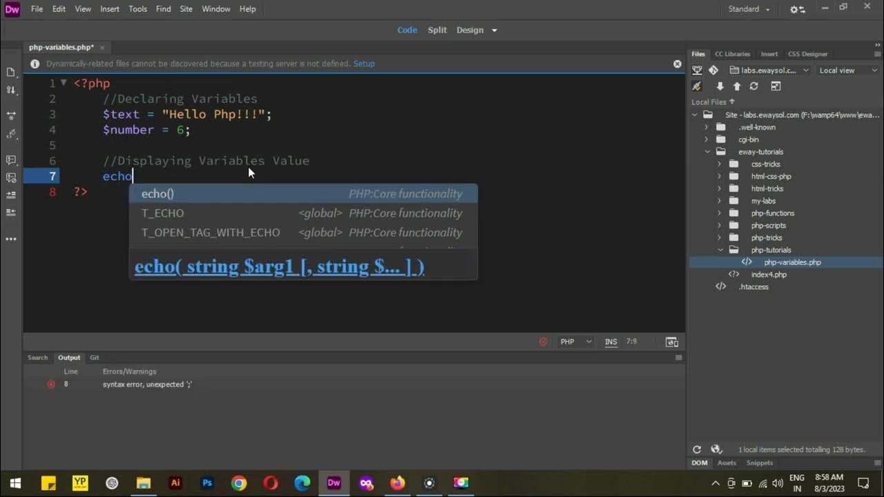 PHP Tutorial for Beginners | What is Variable in PHP | Naming Conventions for PHP Variables ...