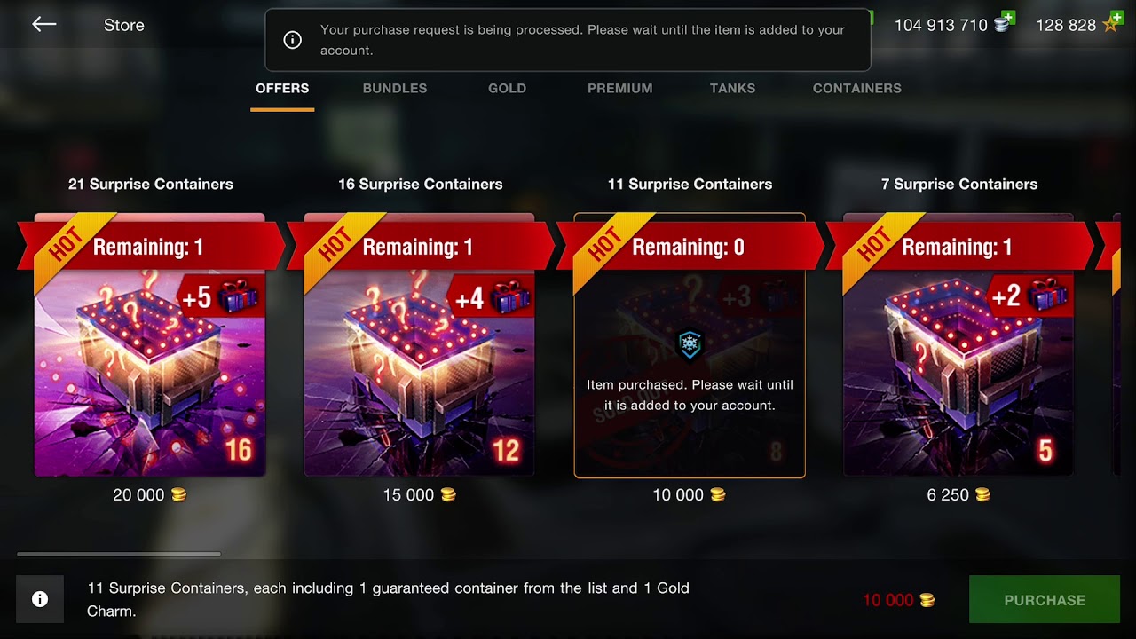 Opening 11 Surprise Containers in Wotb #containers #crates #wotb - YouTube