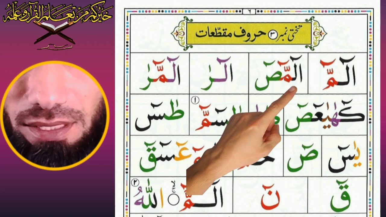 Al Noorani Qaida lesson 3 | Haroof e Muqataat & Lohe Qurani | Noorani ...