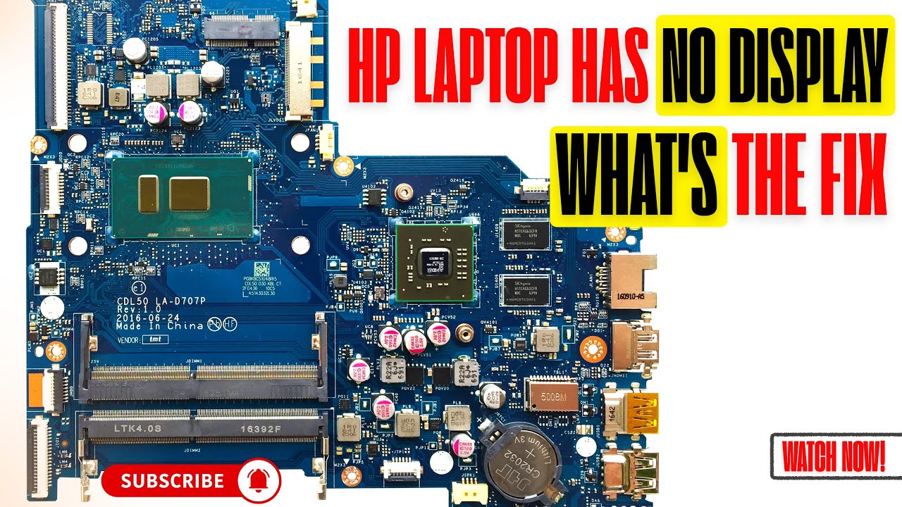 HP Laptop Has NO DISPLAY What's The FIX | hp 15-ay no display fix ...