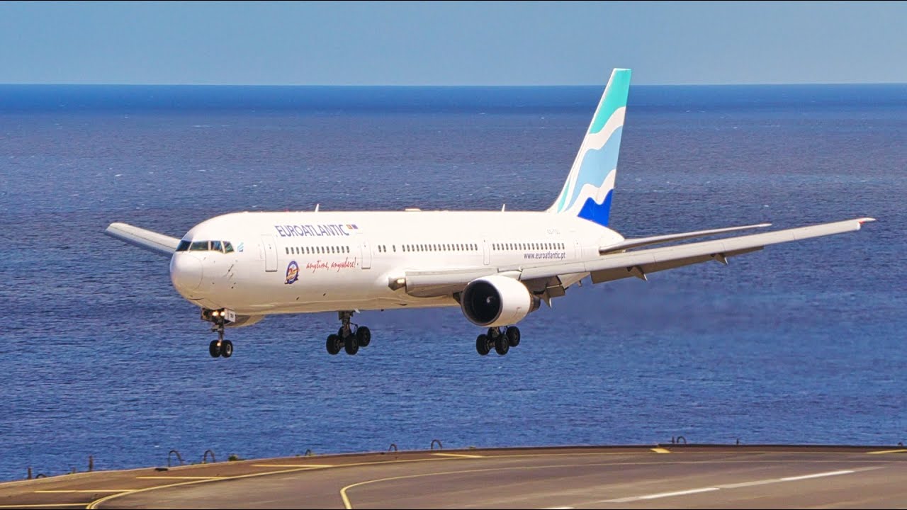 BEAUTIFUL EUROATLANTIC BOEING 767 at Madeira Airport - YouTube