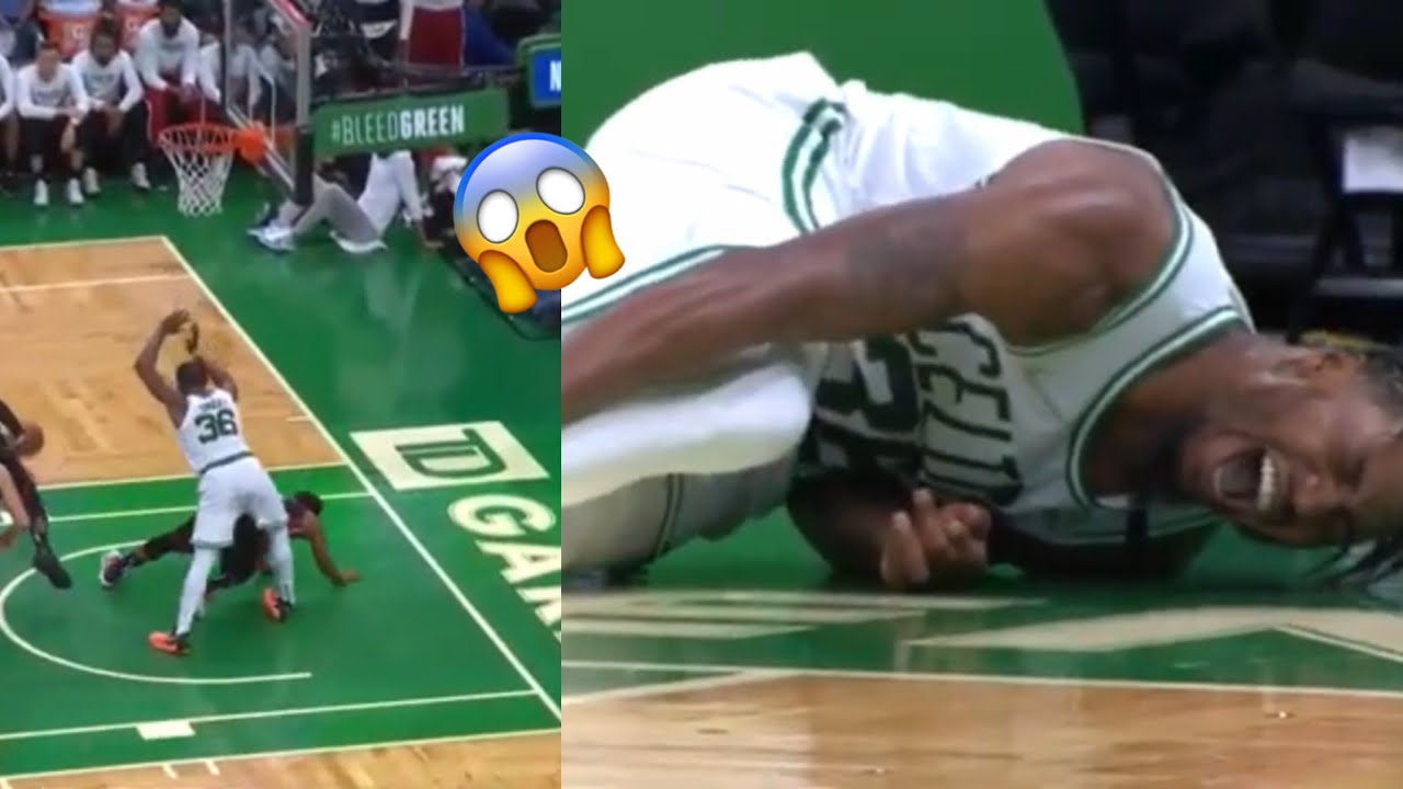 Marcus Smart Screaming in pain after Scary Ankle Injury Est.con Finals ...